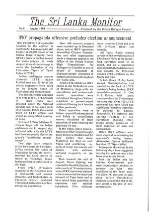 The Sri Lanka Monitor 1988.08 (6) - நூலகம்